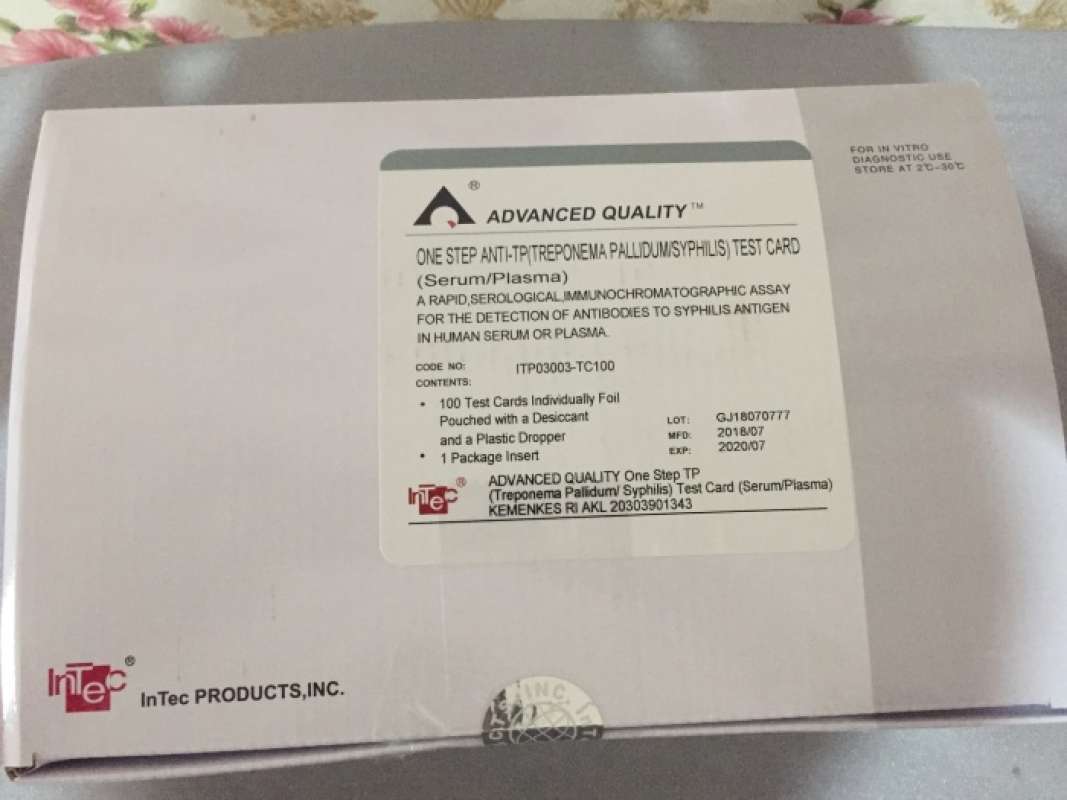 Promo Syphilis Card Intec Isi 100 Tes Diskon 23% Di Seller Albeta Store ...