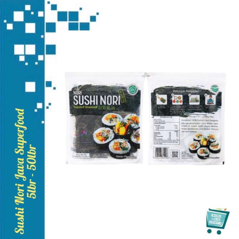 Jual Java Super Food Sushi Nori / Rumput Laut Panggang Untuk Sushi ...