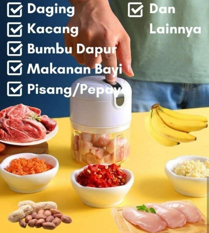 Promo Electric Chopper Otomatis Blender Mini Mpasi Th2810 Diskon 23% Di ...