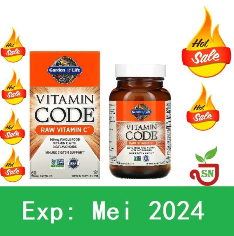 Promo Garden Of Life, Vitamin Code, Raw Vitamin C, 60 Vegan Capsules Diskon 33% Di Seller Rizky ...