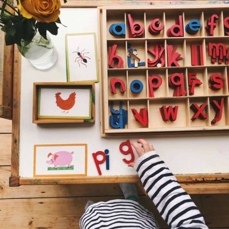 Promo Montessori Toy Moveable Kotak Huruf Abc Angka Alphabet Belajar ...