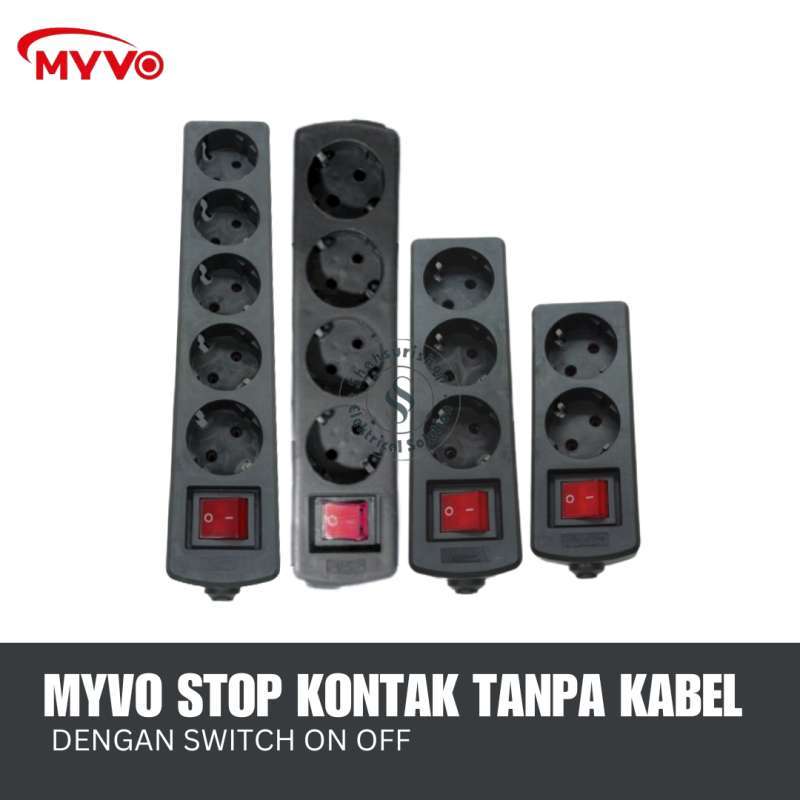 Jual Myvo Stop Kontak Saklar Colokan Terminal Switch 2 3 4 5 Lubang ...