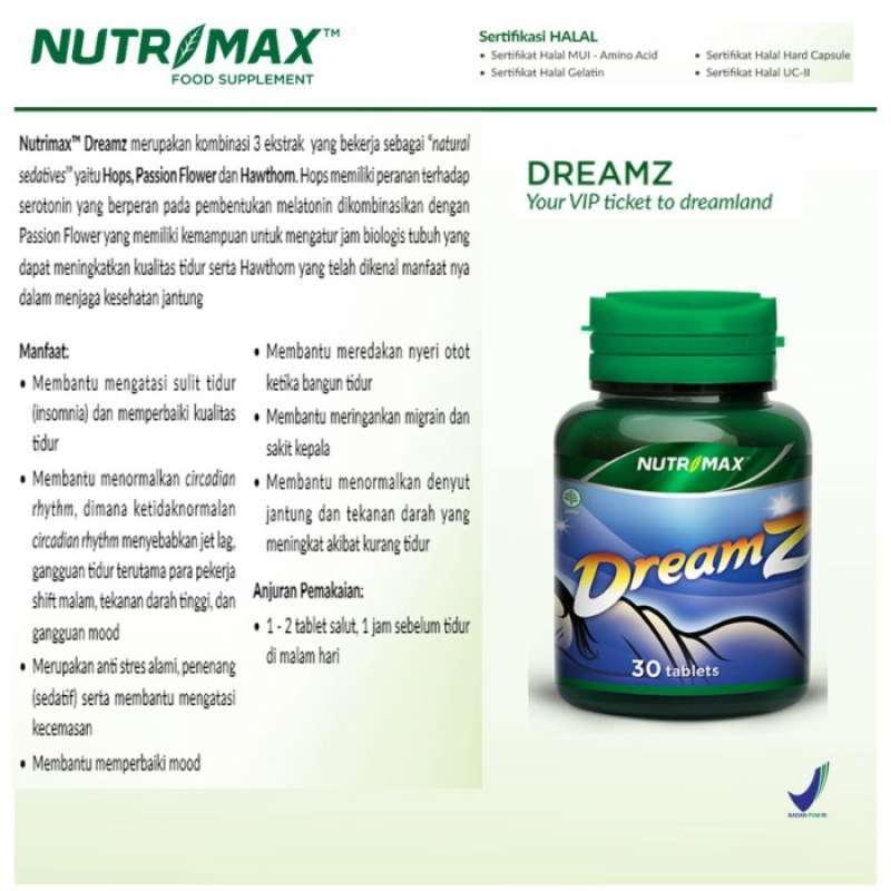 Promo Nutrimax Dream Z Isi 30 Tablet / Nutrimax Dreamz / My Ledi Diskon ...