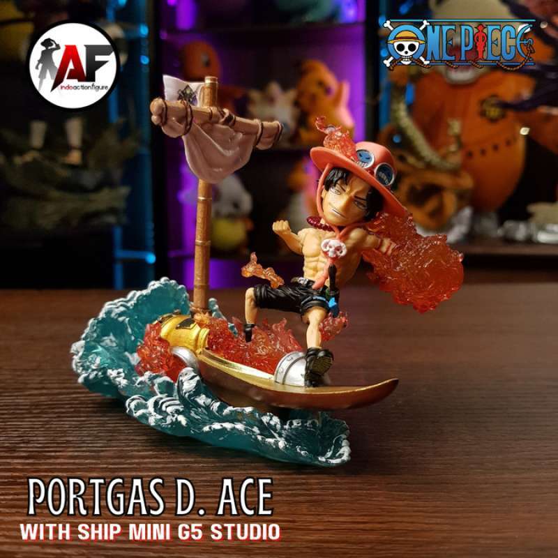 Promo Action Figure One Piece Portgas D Ace With Ship Mini G5 Studio ...