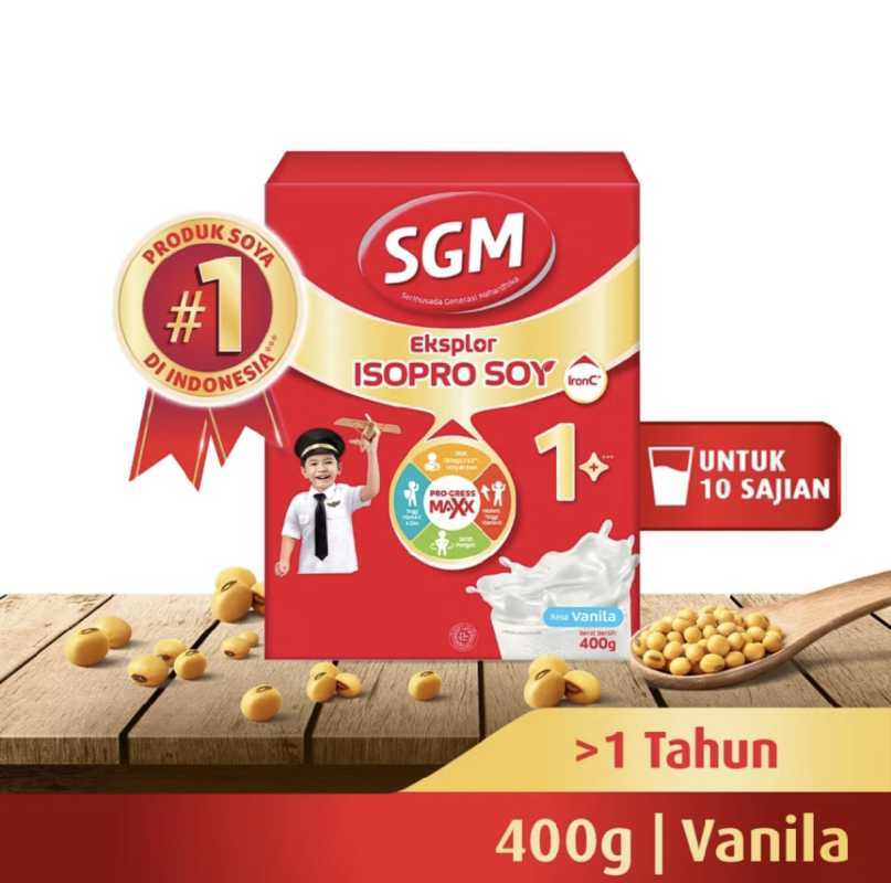 Jual Sgm Eksplor Isopro Soya 1+ Susu Soya/kedelai Pertumbuhan 400gr Di ...