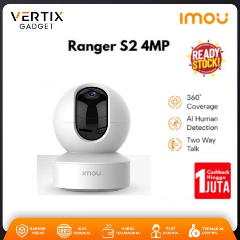Promo Imou Smart Ip Indoor Camera Cctv Ranger S2 4mp H.265 4mp Qhd With ...