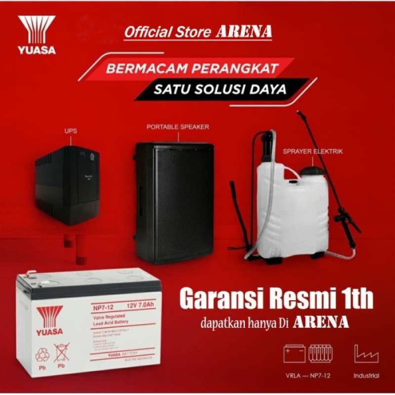 Promo Battery Aki Accu Kering Ups 12v 7ah Yuasa Np7-12 Diskon 23% Di Seller Scrollbox Store ...