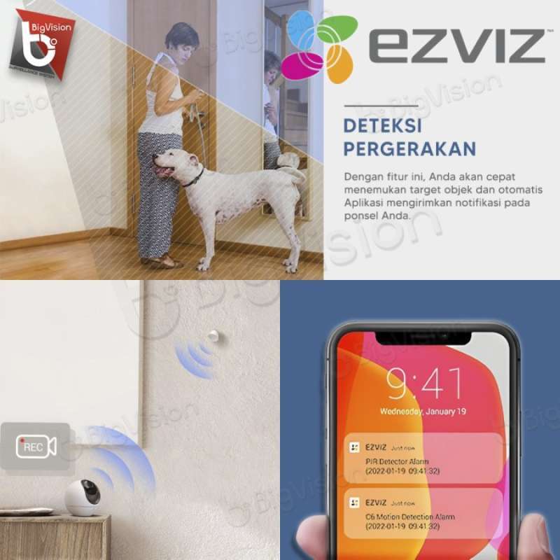 Promo Smart Wifi Kamera Cctv Ezviz 2k 4mp Ptz Wide Ip Cam Ezvis Color ...