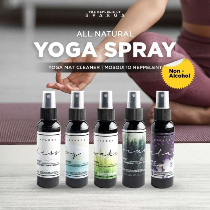 Promo Yoga Spray Svarga 100ml Natural Anti-bacterial Untuk Yoga Mat ...