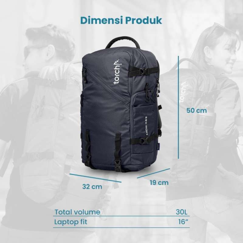 Jual Torch Tas Ransel - Light Travel Backpack Kanzaki Classic 30 Liter ...