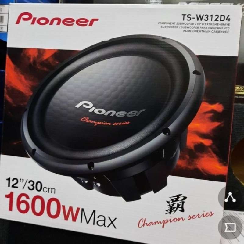 Promo Subwoofer Pioneer 12 Inch Ts-w312d4 Double Coil Dual 4 Ohm ...