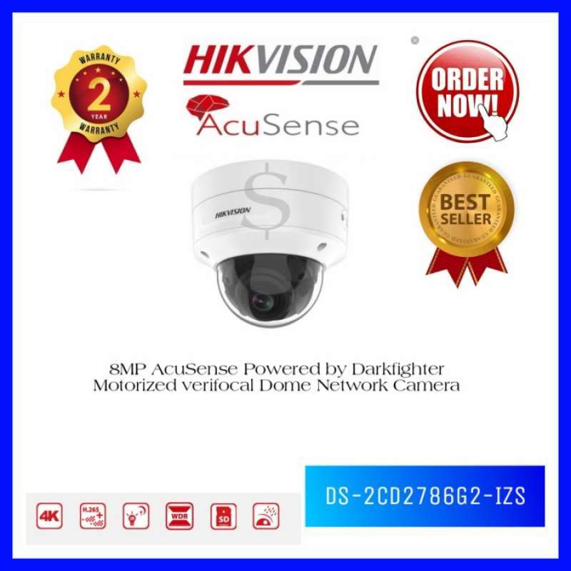 Promo Hikvision Ds-2cd2786g2-izs 8mp Varifocal Dome Ip Camera Diskon 23% Di Seller Guinevere ...