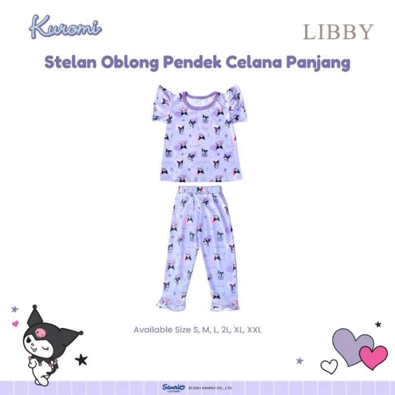 Jual Libby Sanrio Setelan Piyama Anak Besar Perempuan Kuromi Cinnamoroll Hello Kitty - 10 Tahun ...