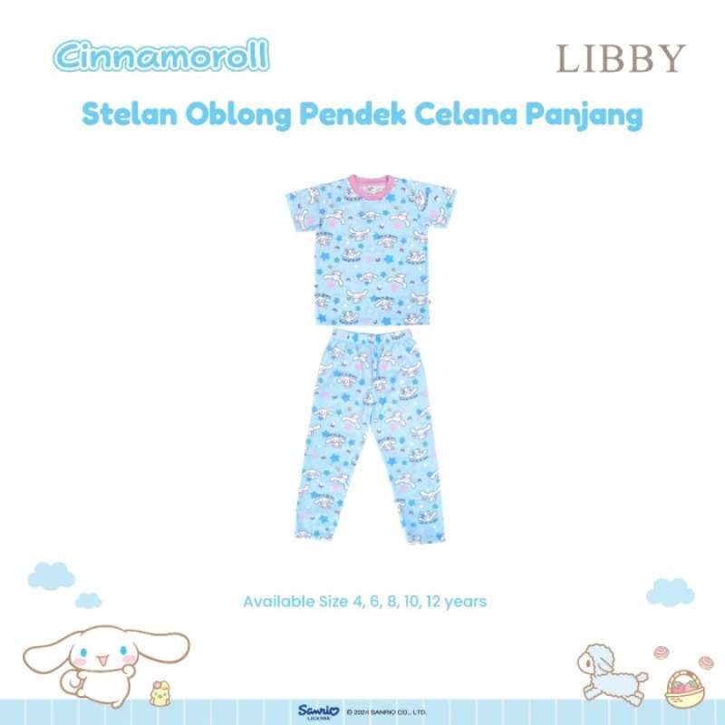 Jual Libby Sanrio Setelan Piyama Anak Besar Perempuan Kuromi Cinnamoroll Hello Kitty - 10 Tahun ...