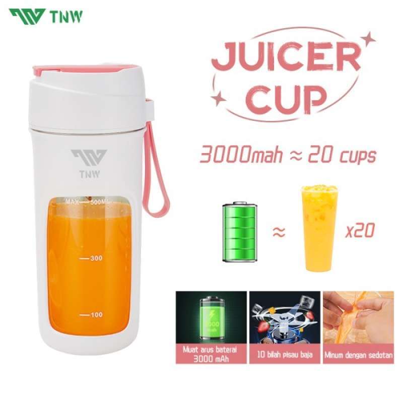 Jual Tnw Juice Blender 10 Pisau Portable Jus Belender Buah 500ml Juicer ...