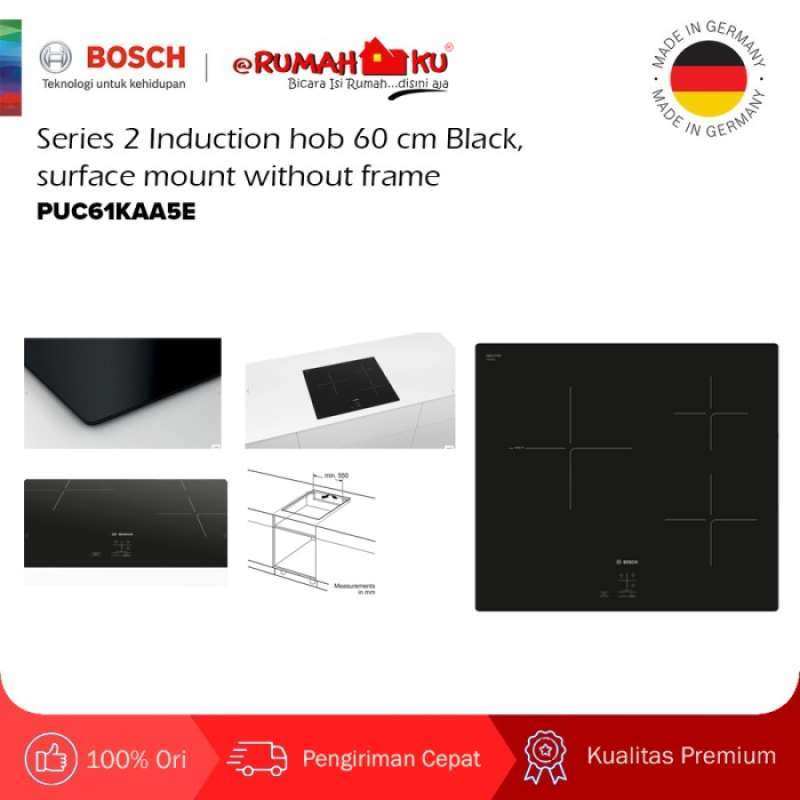 Jual Bosch Puc61kaa5e Induction Hob / Kompor Induksi Hitam Serir 2 | 60 ...
