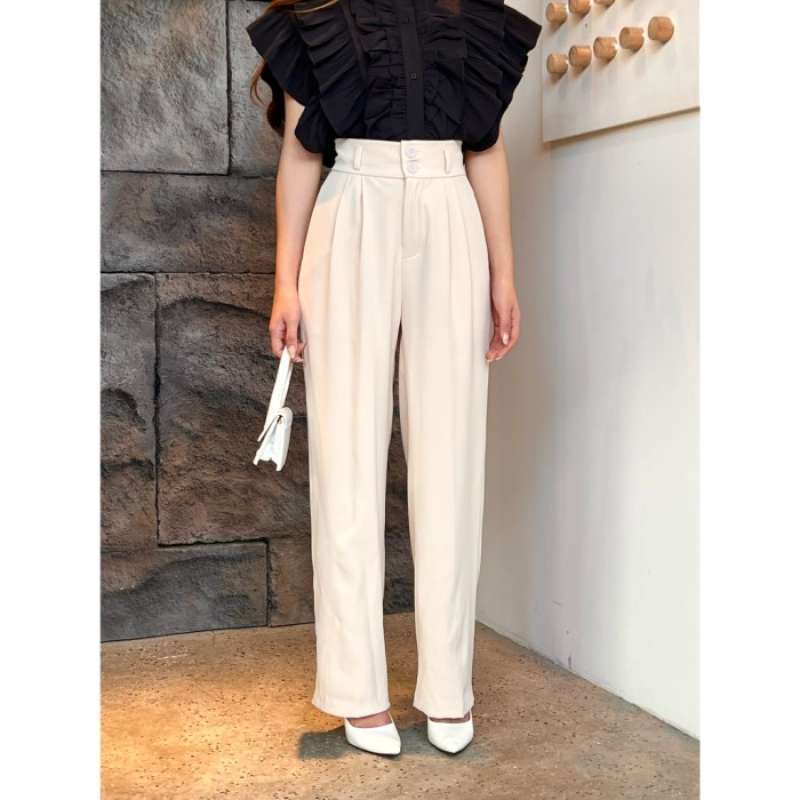 Promo [ Marveile ] Alby Cullote Pants / Hw Kulot Korean - Black, M - S ...