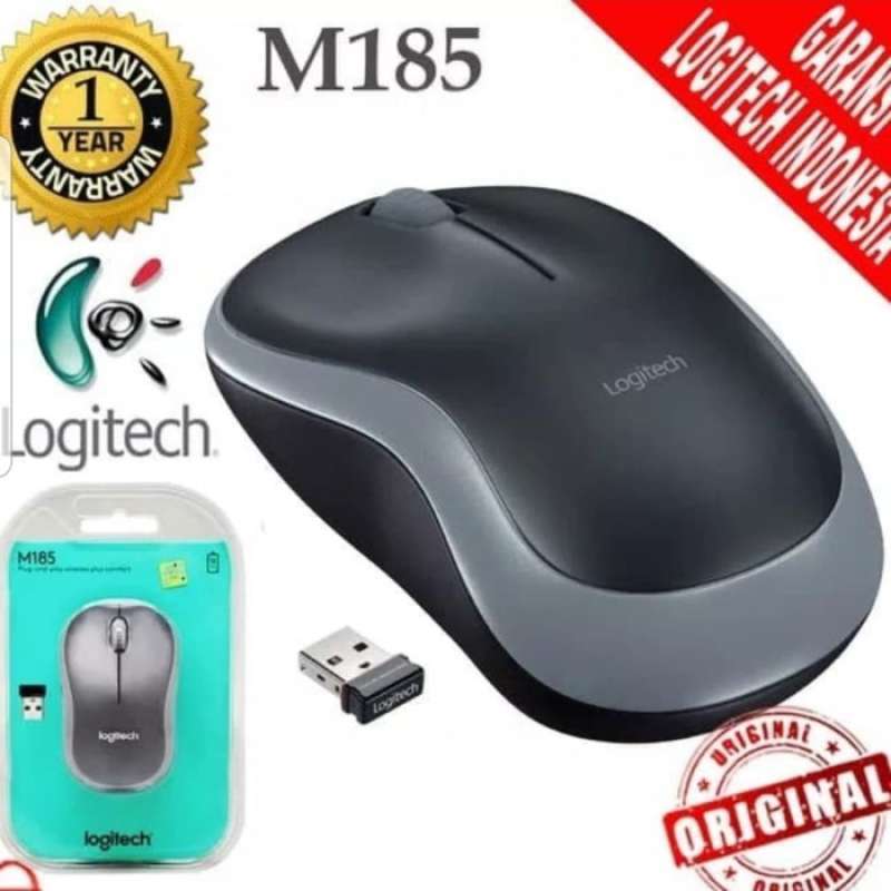 Promo Mouse Wireless Bluetooth Laptop M185 Garansi Resmi Diskon 23% Di Seller Lepimu Store ...