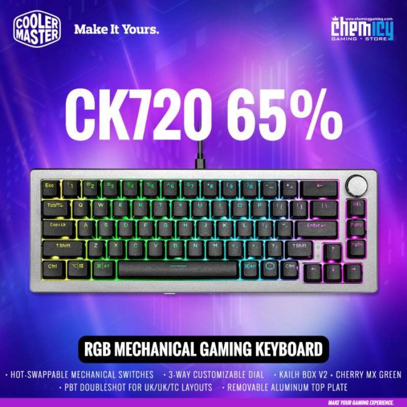 Promo Master Ck720 65% Rgb Hybrid Mechanical Gaming Keyboard Diskon 23% ...