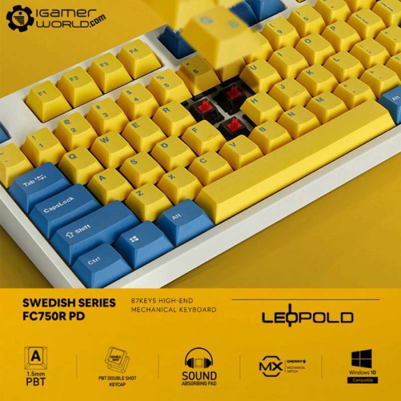 Promo Leopold Fc750r Swedish Series Yellow Blue White Mechanical ...