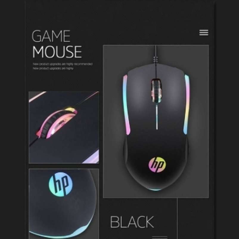 Jual Mouse Gaming Hp M160 1000 Dpi Rgb Usb Wired Original - Hitam / Blue / White - White Di ...