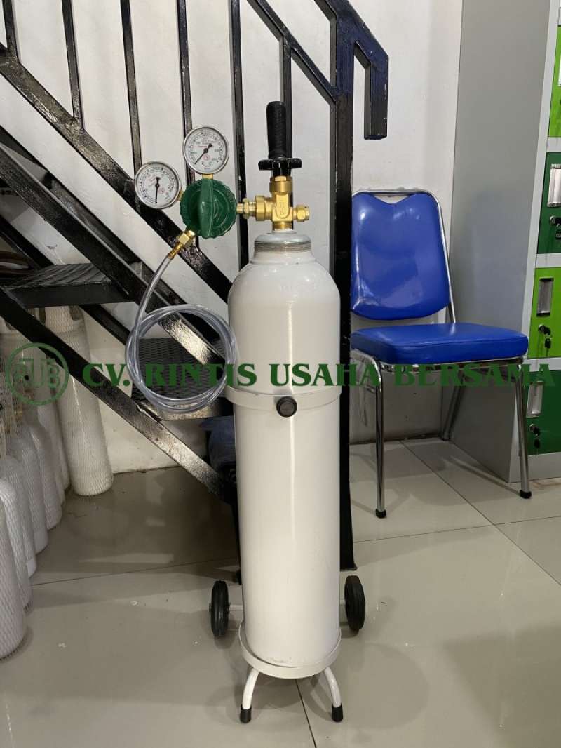 Promo Tabung Oksigen 1,5m3 Packing Ikan Lengkap (tabung+regulator+troly ...