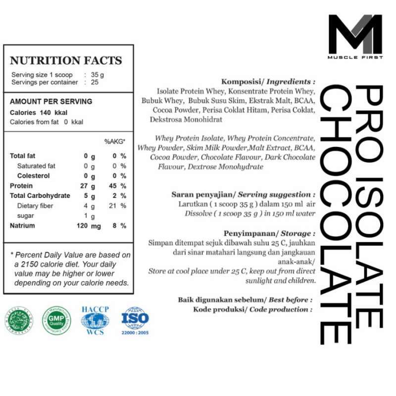 Jual M1 Pro Gold Isolate 5 Lb - 2250gr Whey Protein Isolate Muscle ...