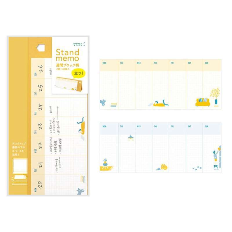 Jual Midori Standing Memo Horizontal Type To Do List Memo Pad Small ...