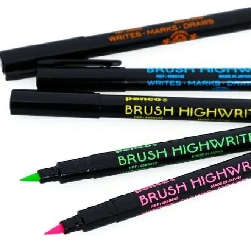 Jual Hightide Penco Brush Writer Fluorescent Colors Set Calligraphy ...