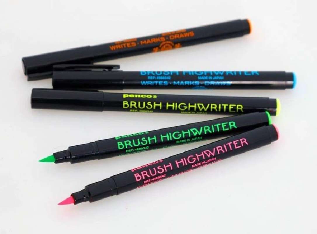 Jual Hightide Penco Brush Writer Fluorescent Colors Set Calligraphy ...