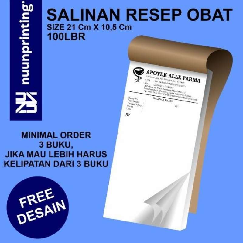 Jual Ready Kertas Resep Obat / Apotek / Kertas Resep Dokter Murah Di ...