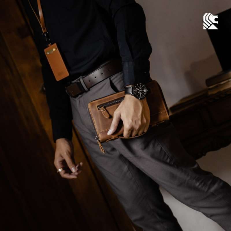 Jual Reven Leather Benicio Handbag Clutch Pria Kulit Sapi Asli Model ...