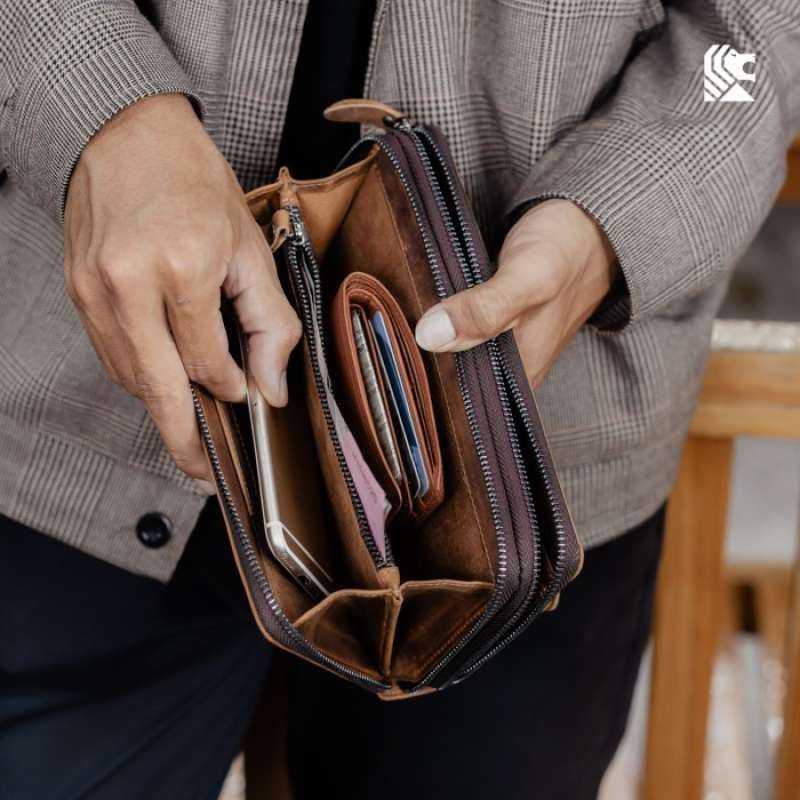 Jual Reven Leather Benicio Handbag Clutch Pria Kulit Sapi Asli Model ...