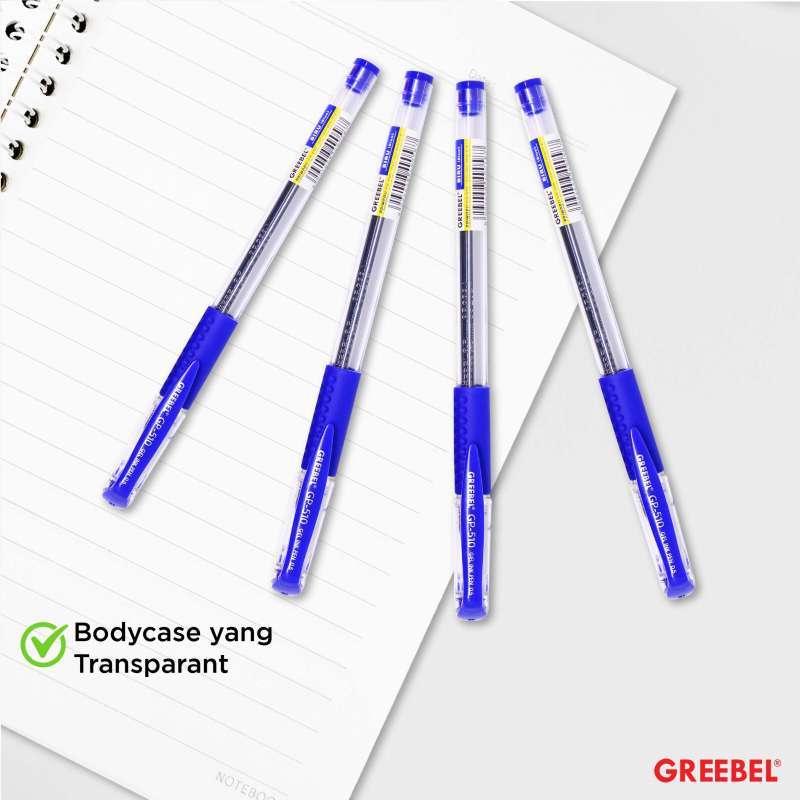 Jual Greebel Pulpen Gel Pen Gel (gp-510 Primary 0.5 Blue) Pulpen ...