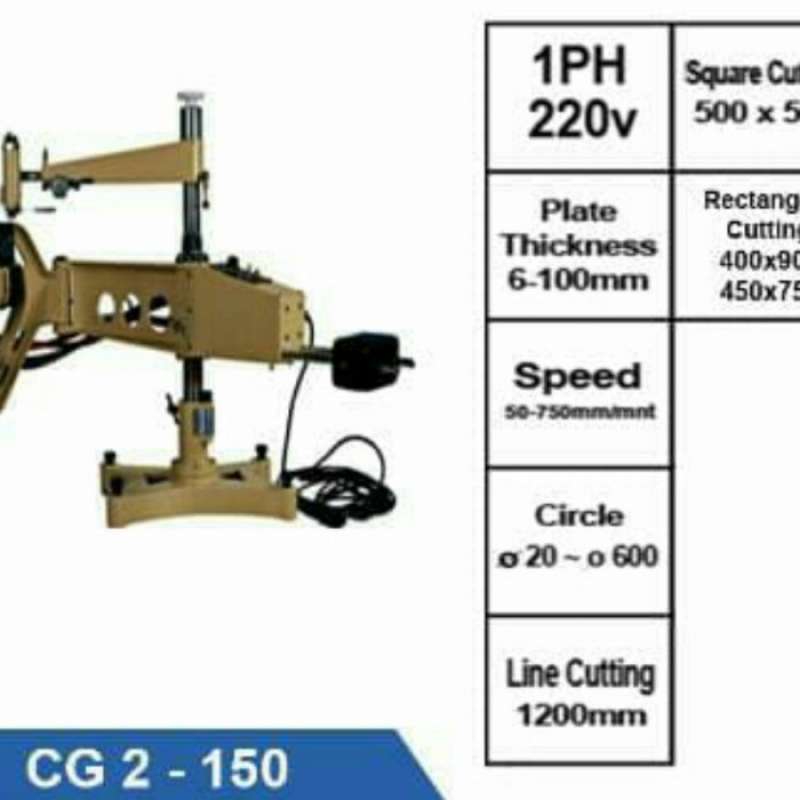 Jual Gas Cutting Mesin Profile. Alat Blander Potong Profil Cg 2-150 Cg2 ...