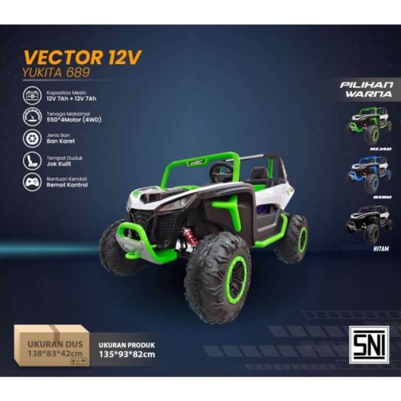 Promo Promo- Mainan Anak Mobil Aki Vector Yukita 689 4wd - Maenan ...