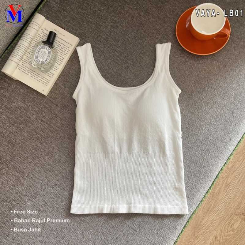 Jual Vaya Basic Tanktop Bra With Cup (premium) Art Lb01 - Putih Di Seller Mama Shop - Kedung ...