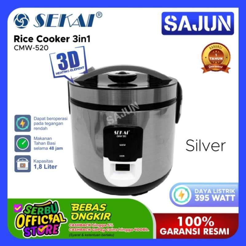 Promo New Sekai Rice Cooker 3in1 Cmw 520 Penanak Nasi Cmw520 Stainless ...