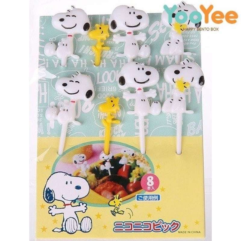 Jual Yooyee Food Pick Garpu Buah Tusuk Bento Snoopy Set Di Seller ...
