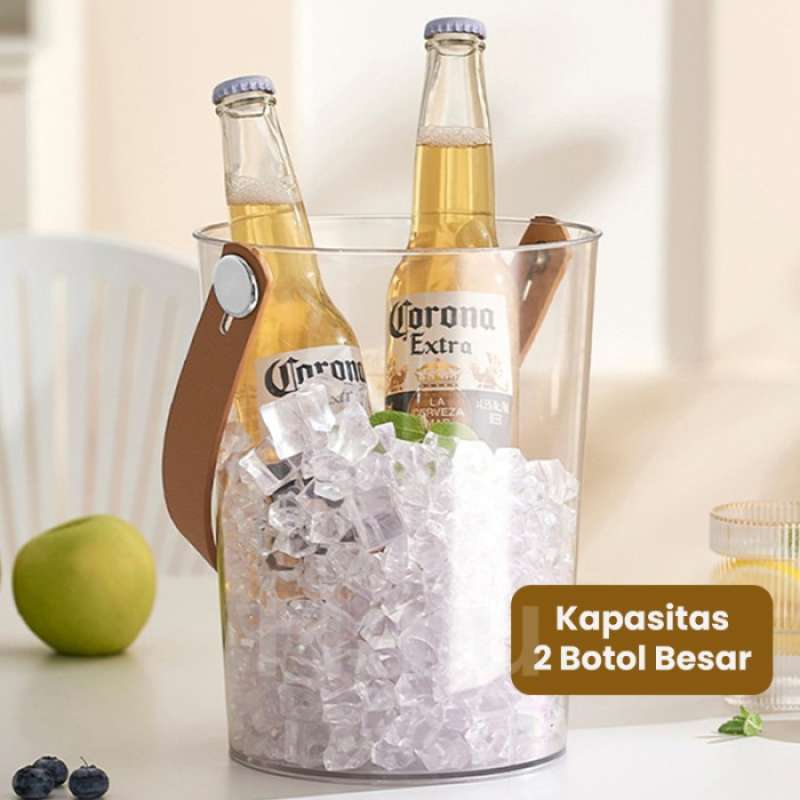 Jual Halu Ember Bir Ice Bucket Ember Es Batu Bahan Plastik Bening ...
