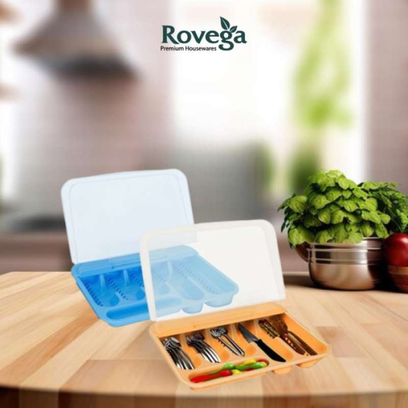 Jual 2in1 Rovega Tempat Sendok Premium Cutlery Set Hct-1000 (food Grade ...