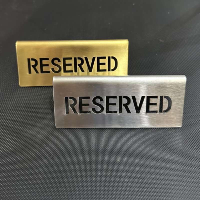 Jual Reserved Sign Plat Reservasi Stainless Tanda Papan Reserve Besi ...