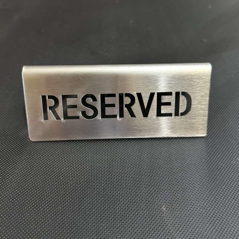 Jual Reserved Sign Plat Reservasi Stainless Tanda Papan Reserve Besi ...