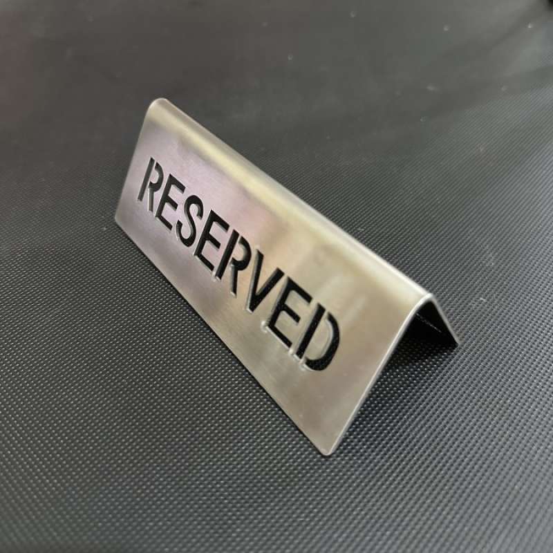Jual Reserved Sign Plat Reservasi Stainless Tanda Papan Reserve Besi ...