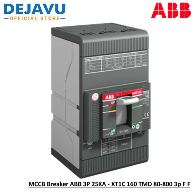 Promo Mccb Breaker Abb 3p 25ka - Xt1c 160 Tmd 80-800 3p F F ...