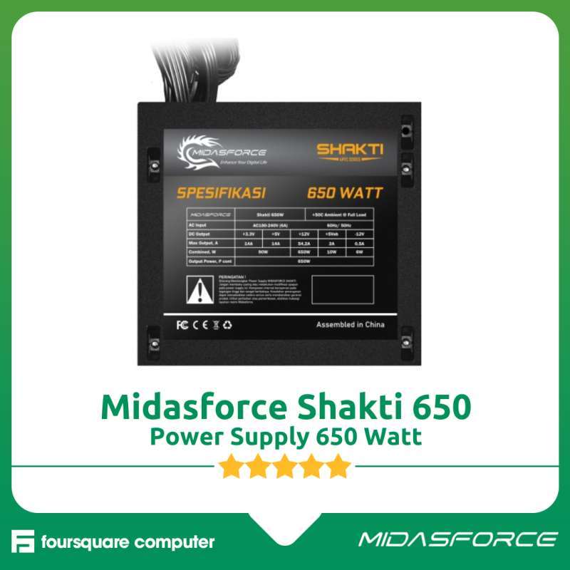 Jual Psu Midasforce Shakti 650 Watt | Power Supply 650w Di Seller ...