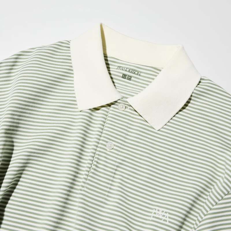 Jual Uniqlo Jwa Jw Anderson Kaos Polo Dry Pique Motif Garis Garis Blue ...