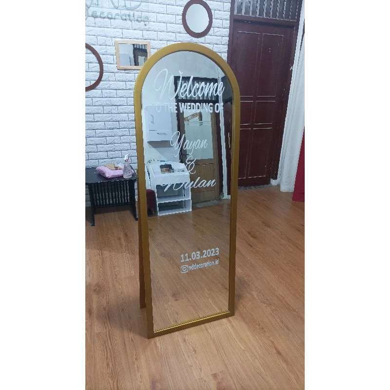Promo Nd Decoration Standing Mirror Sign Wedding Sign Mirror Cermin ...