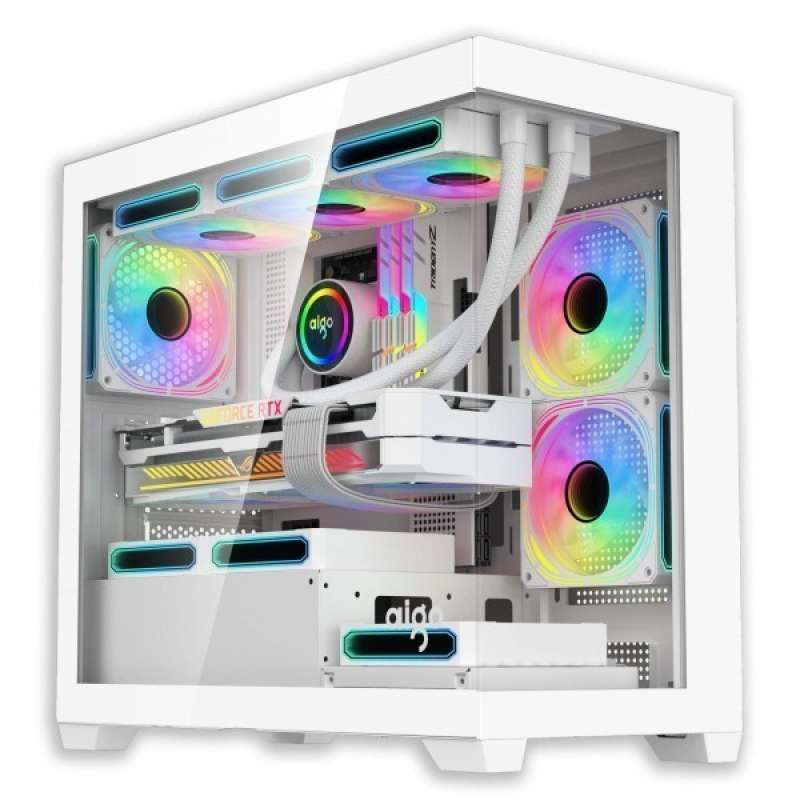 Jual Aigo Darkflash C218m Include 3 Fan Argb. Micro Atx - White Di ...