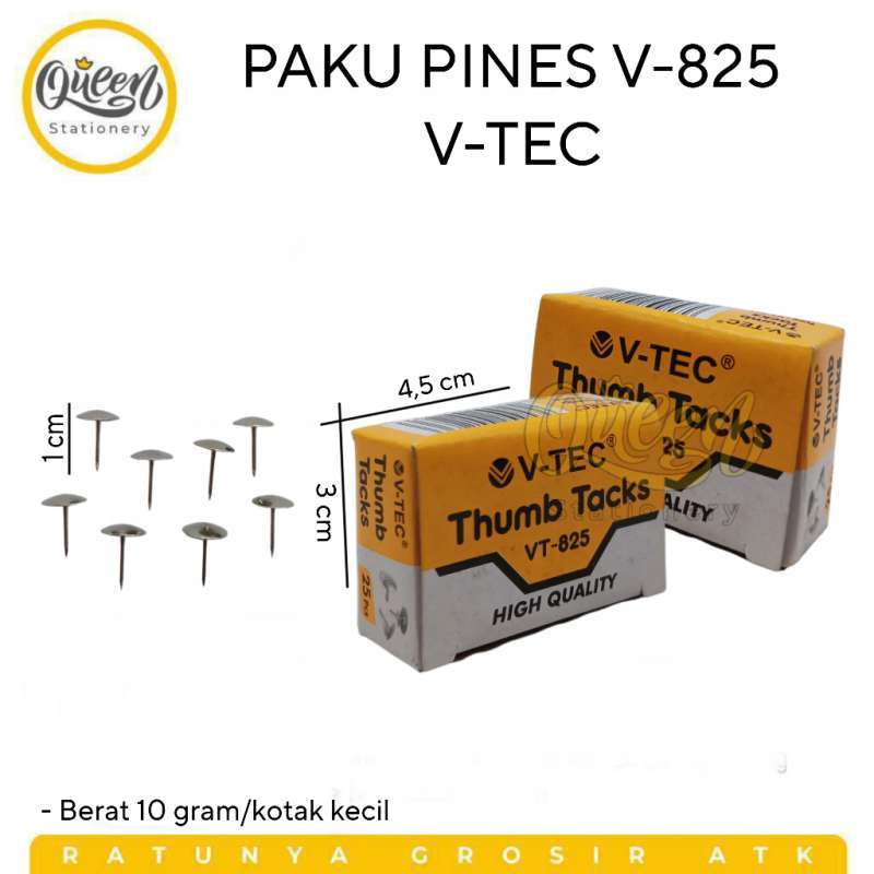 Jual 20 Kotak Paku Pines V-825 V-tec / Paku Mading / Paku Payung ...